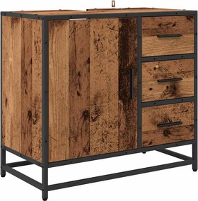 Sada koupelnového nábytku 2 ks Staré dřevo 65 x 33 x 60 cm 3402506
