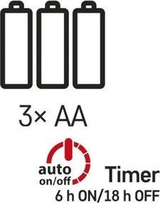 Vánoční osvětlení EMOS D3FW01 100LED nano řetěz stříbrná 2,4m teplá bílá s časovačem