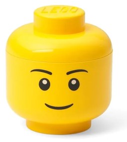 Žlutý úložný box LEGO® Boy, ø 10,6 cm