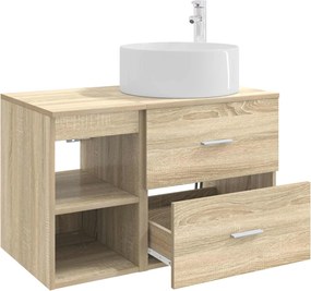 Sada koupelnového nábytku 2 ks Dub sonoma Kompozitní dřevo 3403930