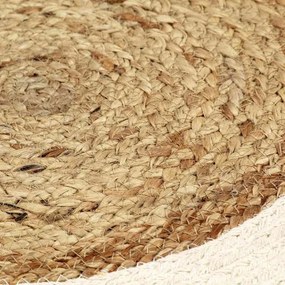 Prostírání 4 ks přírodní 38 cm kulaté juta a bavlna 133854