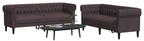 2dílná sedací souprava tmavě hnědá textil 3209203