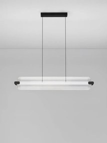 Matně černé skleněné LED stmívatelné závěsné svítidlo Emery – Nova Luce