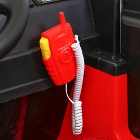 Ramiz Dětské hasičské auto na baterie + vodní dělo + megafon + maják + dálkové ovládání