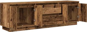 TV skříňka s LED osvětlením starého dřeva 160,5x41x50 cm 3328433