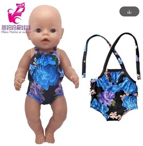 Oblečky pro panenky Baby Born - 43 cm Varianta: 7) plavky modrý květ