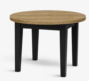 Stima Kulatý stůl FIT II. Průměr 110 + 35 cm dub halifax tabákový černá