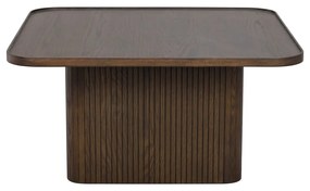 Tmavě hnědý konferenční stolek v dekoru dubu ø 80 cm Sullivan – Rowico