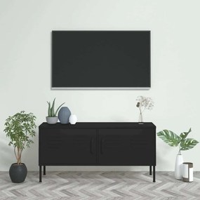 vidaXL TV skříňka 105 x 35 x 50 cm ocel [336231] Barva: Černá