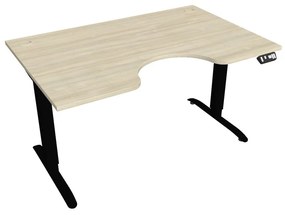 Hobis Motion Elektr. nastavitelný stůl 140x90 s pamětí - HOBIS ERGO MOTION MSE 2M 1400 Dekor stolové desky: akát, Barva kovové podnože: černá