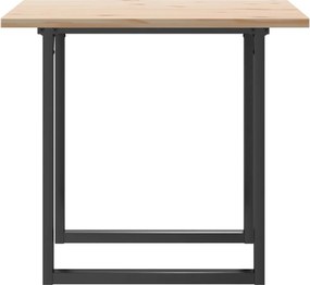 Jídelní stůl s O rámem 80 x 80 x 75,5 cm borové dřevo a ocel 3282739