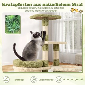 Costway Škrabadlo s plošinami a jeskyně pro kočky a houpací síť a péče o kočičí
