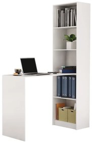 TPS Psací stůl s knihovnou R50 Levý / pravý 125 cm - Bílý mat