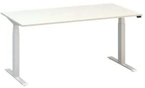 Alfa Office  Výškově nastavitelný kancelářský stůl Alfa Up s bílým podnožím, 160 x 80 x 61,5-127,5 cm, dezén bílá