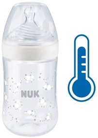 Kojenecká láhev NUK Nature Sense s kontrolou teploty 260 ml bílá Bílá