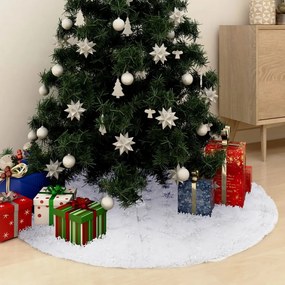 Luxusní vánoční sukně bílá 122 cm umělá kožešina 330273