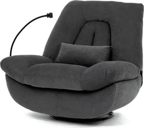 Polohovací křeslo šedé, elektrické TV-7089 GREY2