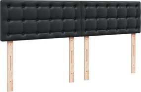 Box spring postel s matrací černá 200x200 cm umělá kůže 3288436