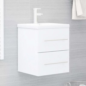 Skříňka se zápustným umyvadlem bílá kompozitní dřevo 3099032