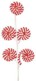 Bílo-červený vánoční zápich lízátka Lollipop - 15*1*57 cm