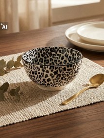 Sinsay - Keramické misky s leopardím vzorem 2 pack - černá