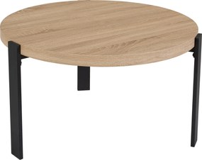 XXXLutz SADA KONFERENČNÍCH STOLKŮ, černá, barvy dubu, kompozitní dřevo, kov, 60-80/60-80/40-45 cm MID.YOU - Konferenční stolky - 001088007701