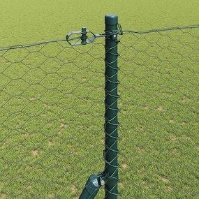 Hexagonální kotvení plotu 100 x 1,5 m Ocel potažená PVC Šedá 3352897