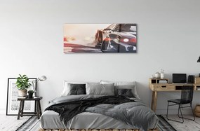 akrylový obraz Černé auto light 120x60 cm