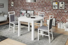 Casarredo - Komfort nábytek Rozkládací jídelní stůl GELA 1, kulatý, bílá mat