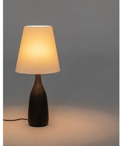 Černá/krémová stolní lampa s textilním stínidlem (výška 56 cm) Luvia – Kave Home
