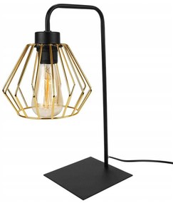 Stolní lampa Nuvola 1, 1x zlaté drátěné stínidlo