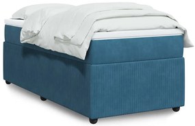 Box spring postel s matrací tmavě modrá 80 x 200 cm samet 3285606