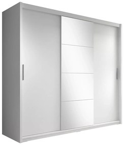 Bílá skříň s posuvnými dveřmi Harom 235
