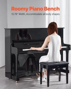 Piano Keyboard Úložný prostor na lavici Polstrované sedátko Dřevěná toaletní stolek
