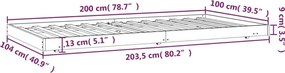 vidaXL Rám postele 100 x 200 cm masivní borovice [823490] Barva: Přírodní