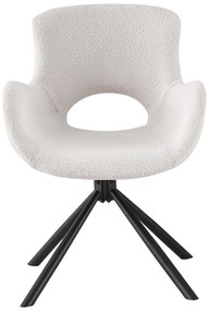 House Nordic Jídelní židle AMORIM bílé bouclé 1001186
