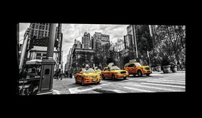 Postershop Obraz na plátně: New York (Taxi) - 145x45 cm