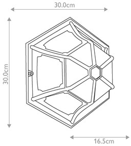 Elstead PR12-BLACK - Venkovní stropní svítidlo PARISH 1xE27/60W/230V IP44
