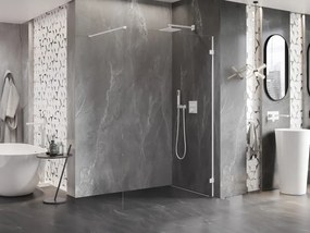Mexen Lunar sprchová stěna pravá 160 x 200 cm, 8mm čiré sklo, bílá, 830-160-000-20-00-P