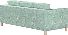 Potah na pohovku IKEA  Karlanda 3-místná nerozkládací, krátký barva zelená látka pletený vzor, vzorované