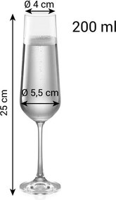 TESCOMA Sklenice na šampaňské GIORGIO 200 ml, 6 ks