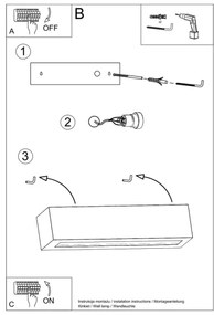 Sollux SL.0006 - Nástěnné svítidlo VEGA 1xE27/60W/230V bílá
