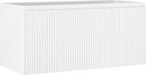 Mexen Rivel, koupelnová skříňka 100 cm, 1 zásuvka, drážkovaná, bílá matná, 91A20-10047-1-BF01