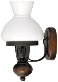 Rabalux PETRONEL nástěnná lampa max. 1x60W | E27 | IP20 - tmavé dřevo, černá