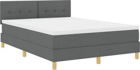 Postel s boxspringem s polštářem Tmavě šedá 160 x 200 cm textil 3338931