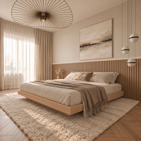 Marior Home  Postel Carre - Surový buk / 160 × 200 cm