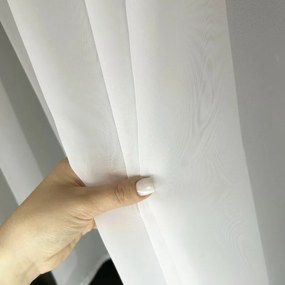 Voálová záclona hladká přírodní bílá s olůvkem metraž Ervi 0101