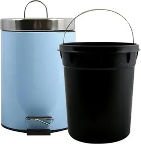 MSV UNIS pedálový odpadkový koš 3 L pastelově modrá / Nerez ocel / Vyj