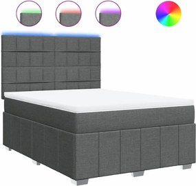 Box spring postel s matrací tmavě šedá 160x200 cm textil 3294020