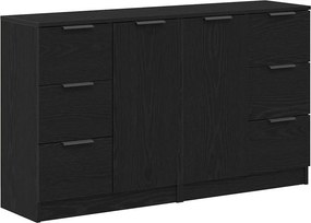 Servírovací skříň Černý dub 120 x 30 x 70 cm Kompozitní dřevo 3333072